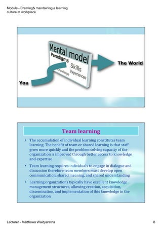 Creating Learning Culture at Workplace | PDF