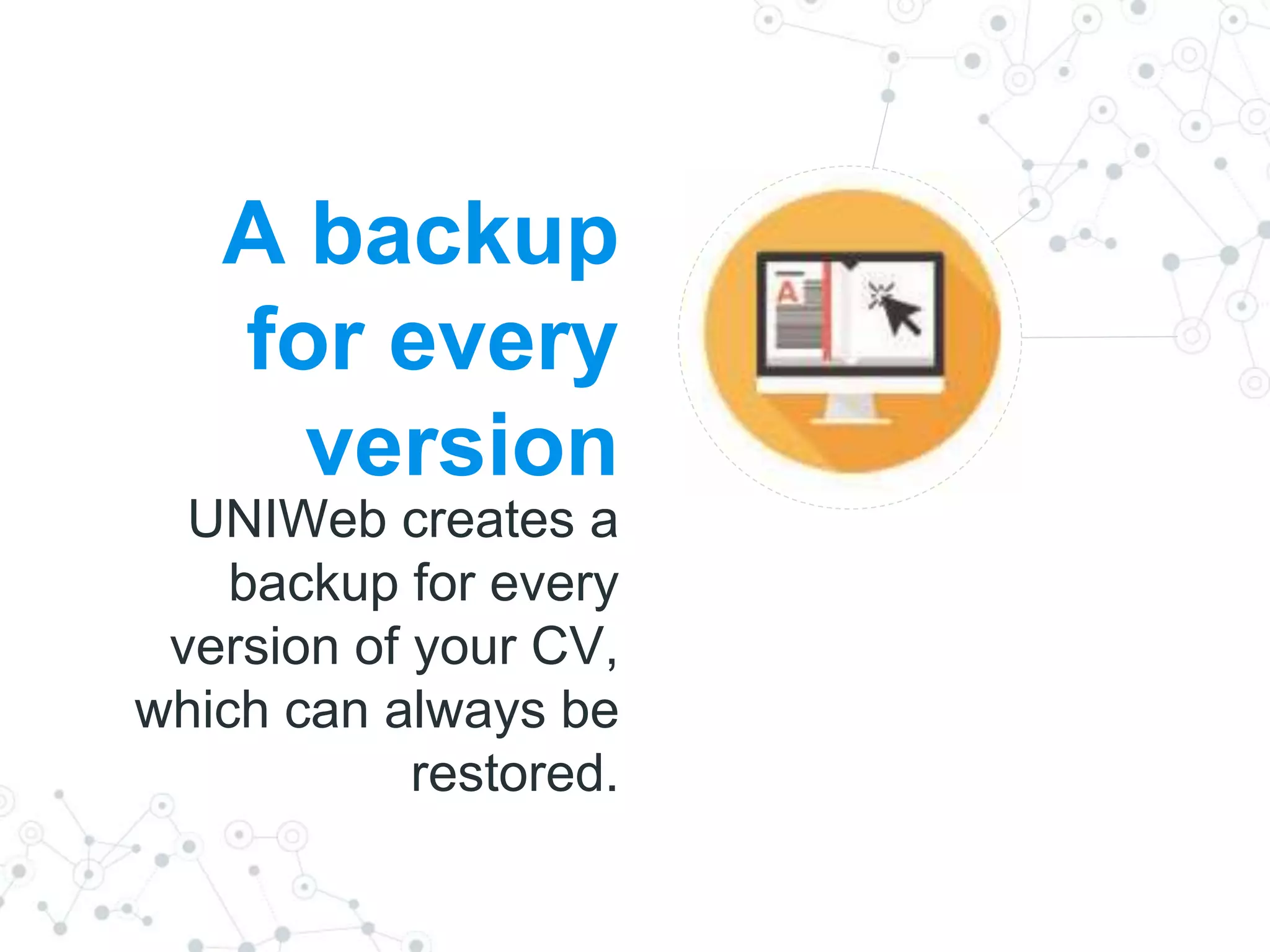 UNIWeb: blazing fast academic cv data management | PPT