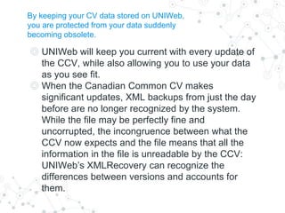 UNIWeb: blazing fast academic cv data management | PPT