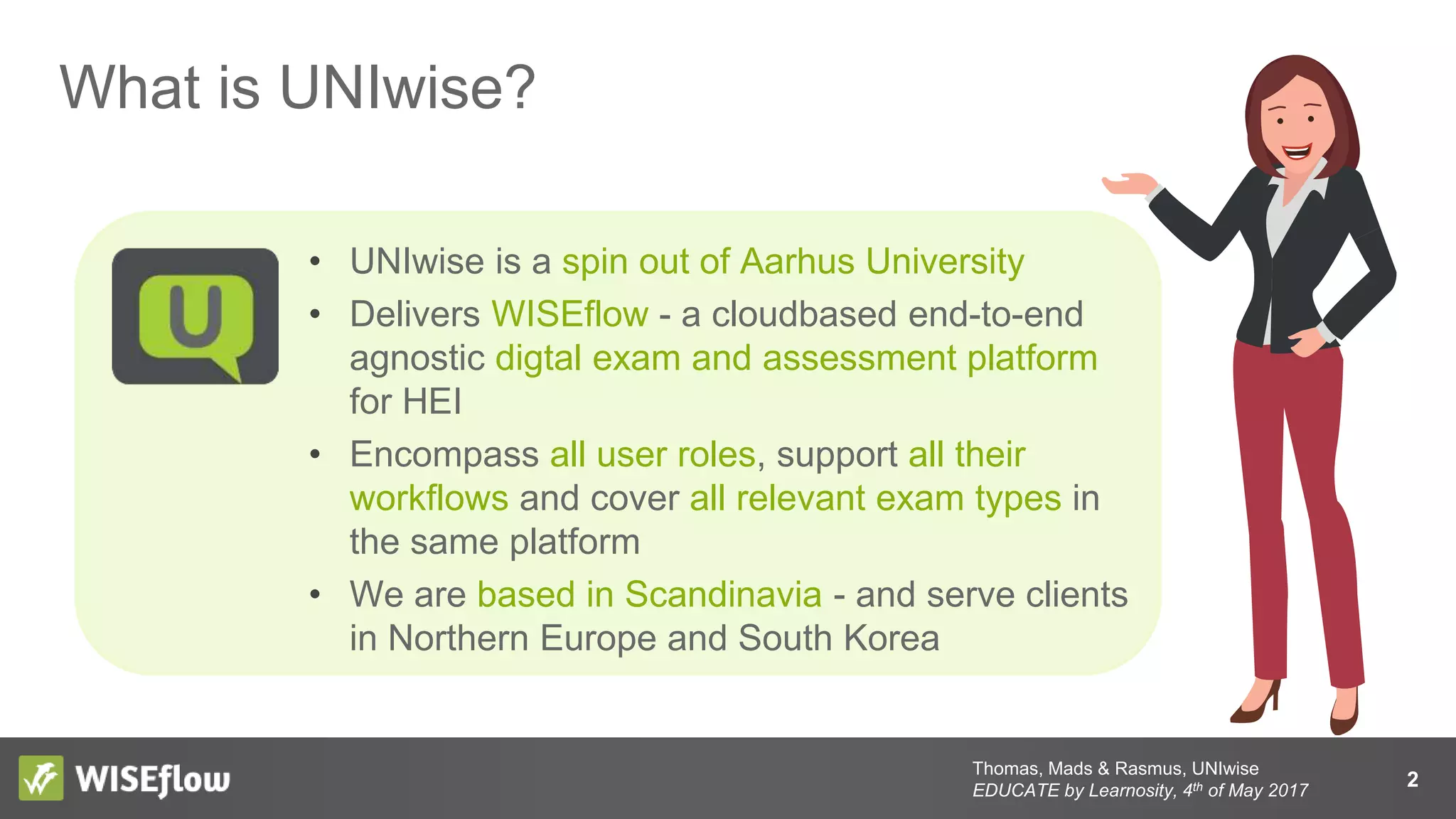 UNIwise Presentation @ Educate 2017 | PPTX | Educational Assessment ...