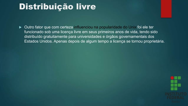 Sistema Operacional Unix. | PPT