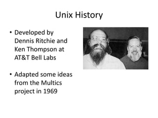 Unix system protection and history features | PPT