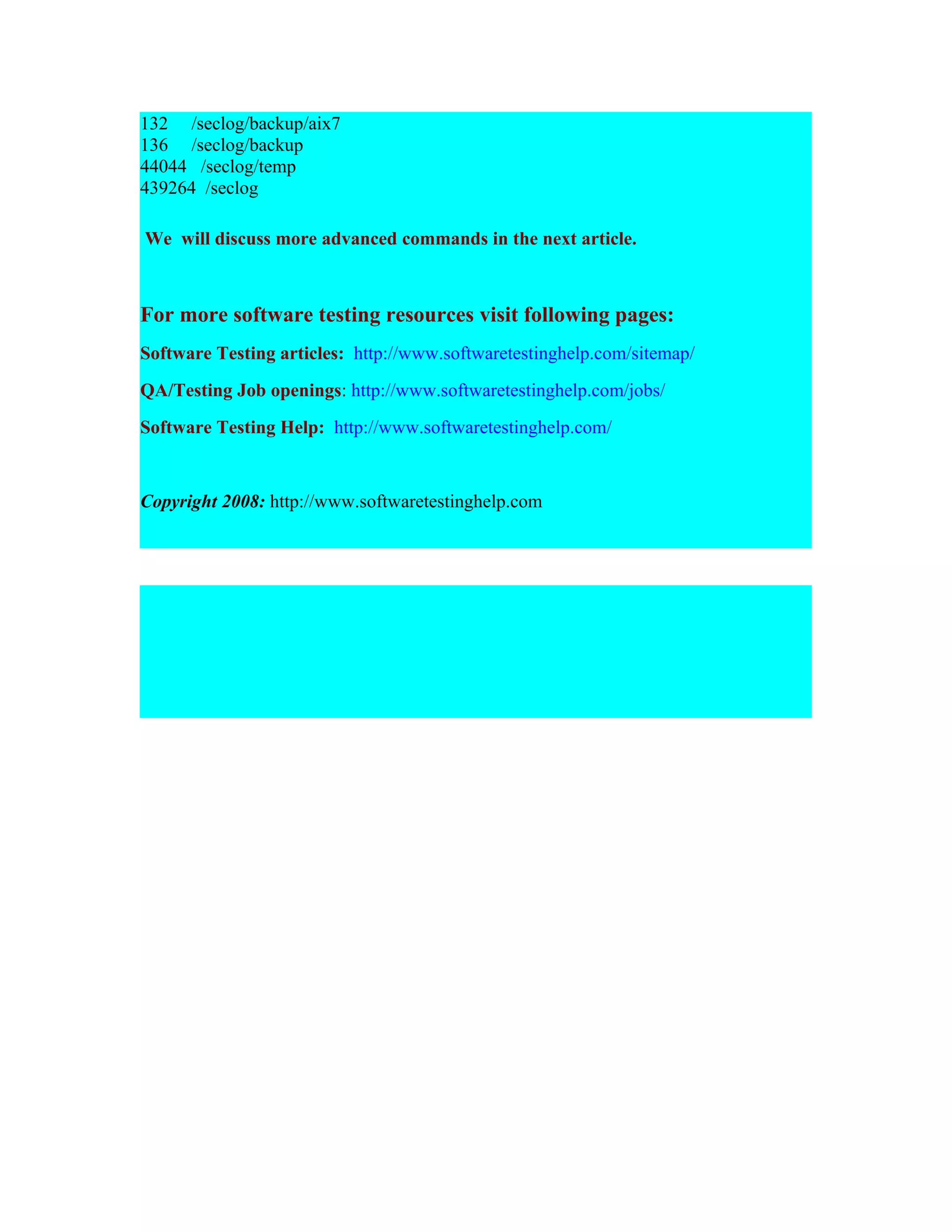 Unix Basics For Testers Pdf