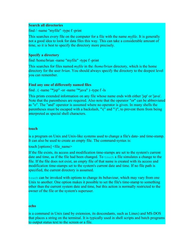 Unix Basics For Testers | DOC