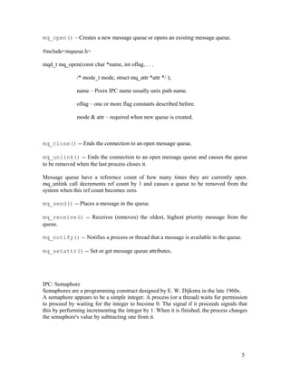 unix interprocess communication | PDF