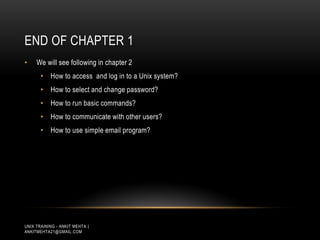 Unix Training - 1 | PPT