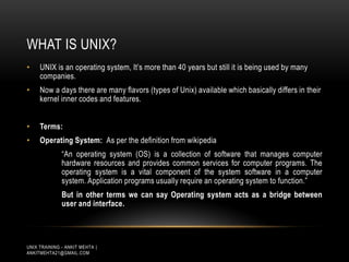 Unix Training - 1 | PPT