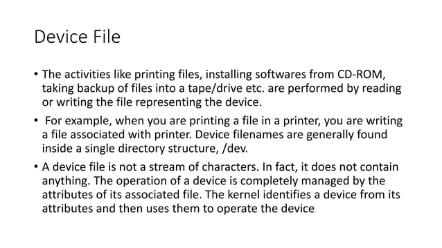 Unix Details File System Architecture Directory Ppt