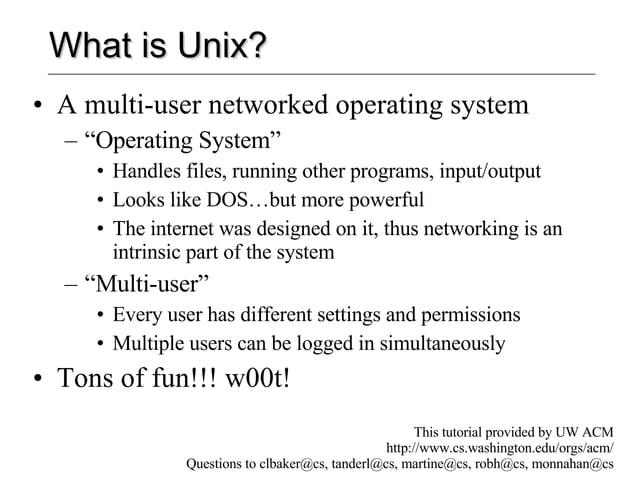 Unix Basics | PPT