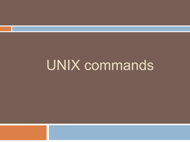 Know The Unix Commands Ppt 9525
