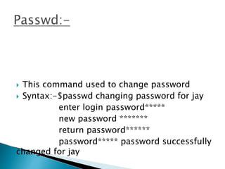 Unix Basic Commands | PPT