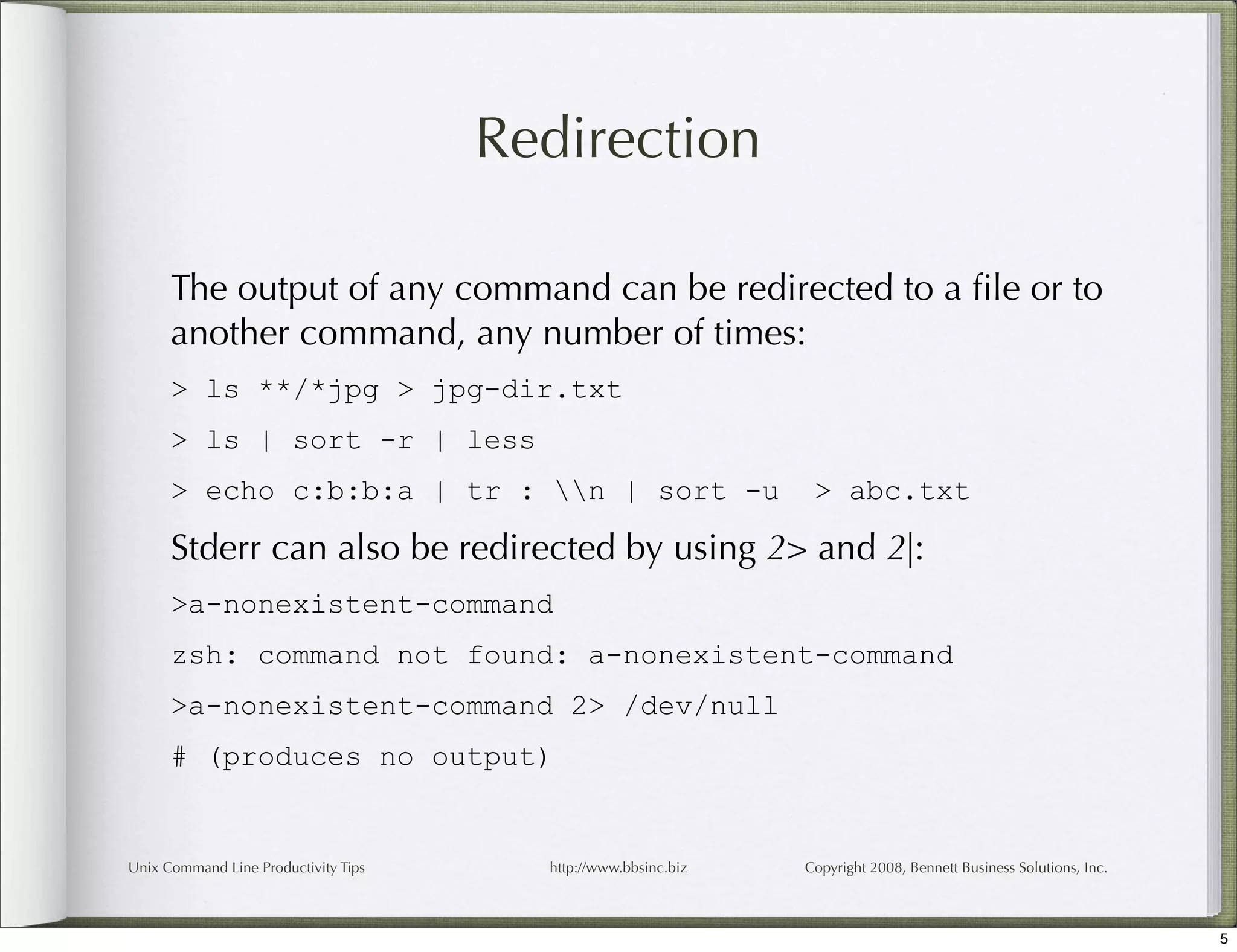 Unix Command Line Productivity Tips Ppt 0640