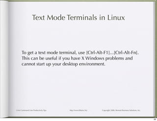 Unix Command Line Productivity Tips | PPT