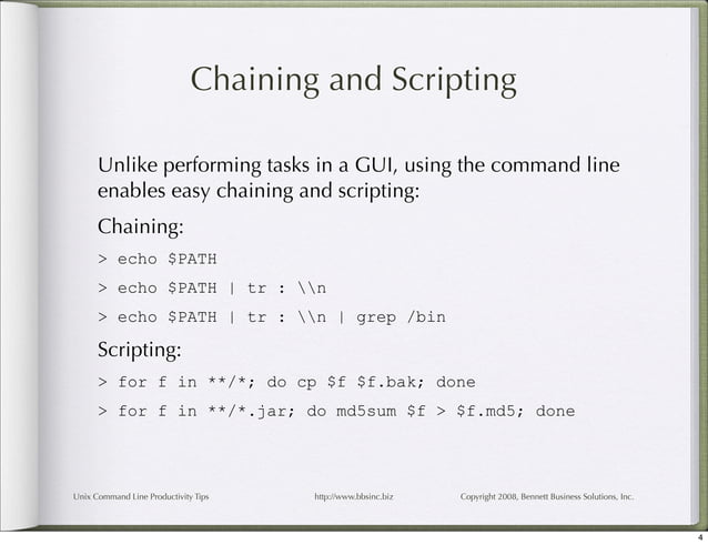 Unix Command Line Productivity Tips Ppt 0472