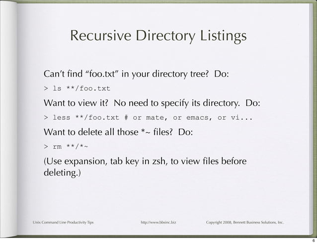 Unix Command Line Productivity Tips Ppt 9824