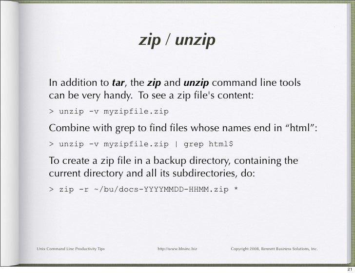 Unix Command Line Productivity Tips