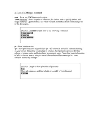 Unix commands | PDF | Operating Systems | Computer Software and Applications