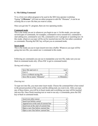 Unix commands | PDF | Operating Systems | Computer Software and Applications