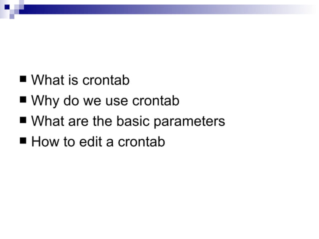 Unix Crontab Basics Ppt Operating Systems Computer Software And Applications