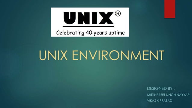 Unix environment [autosaved] | PPT
