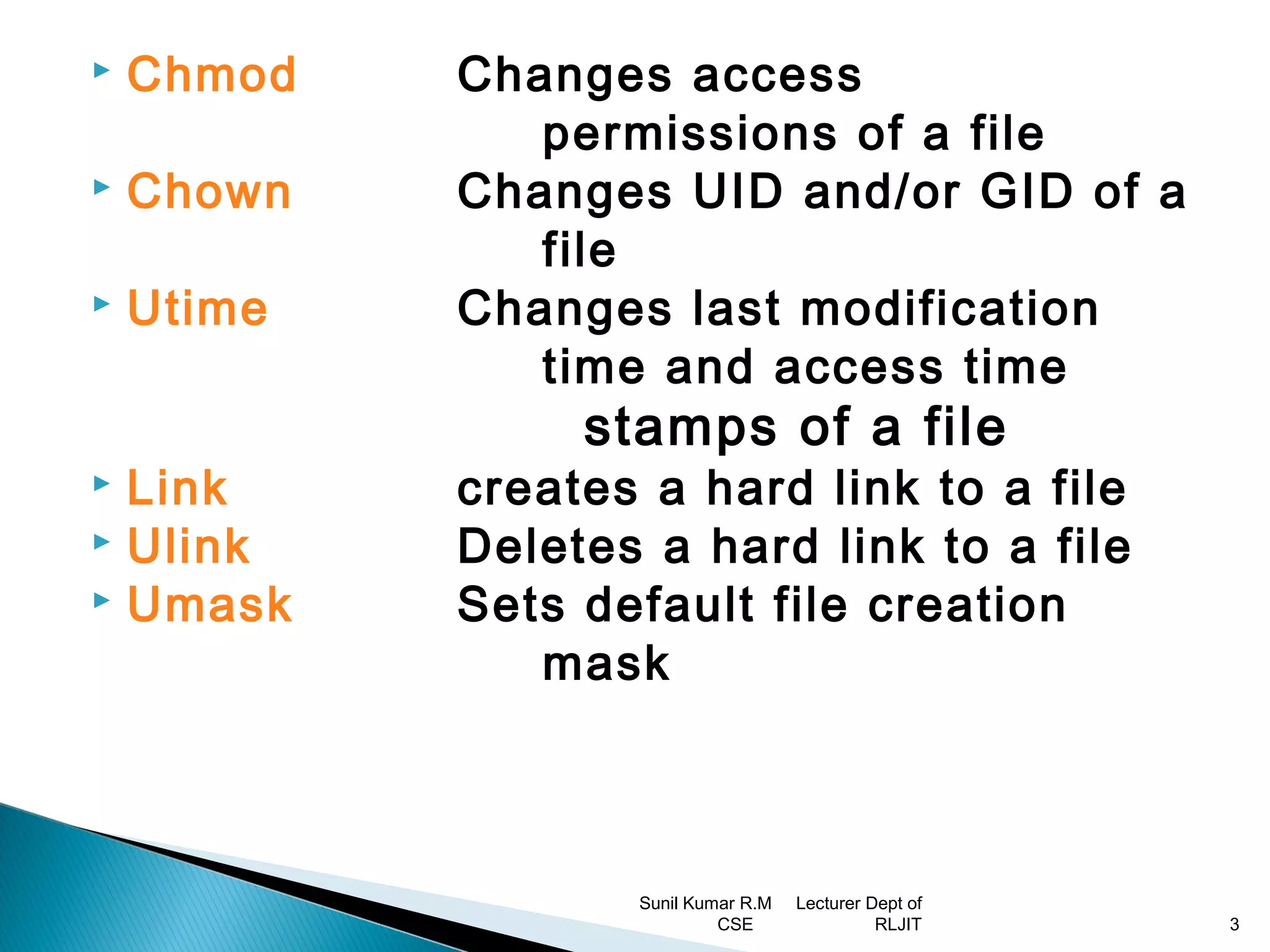 Unix file api’s | PPT