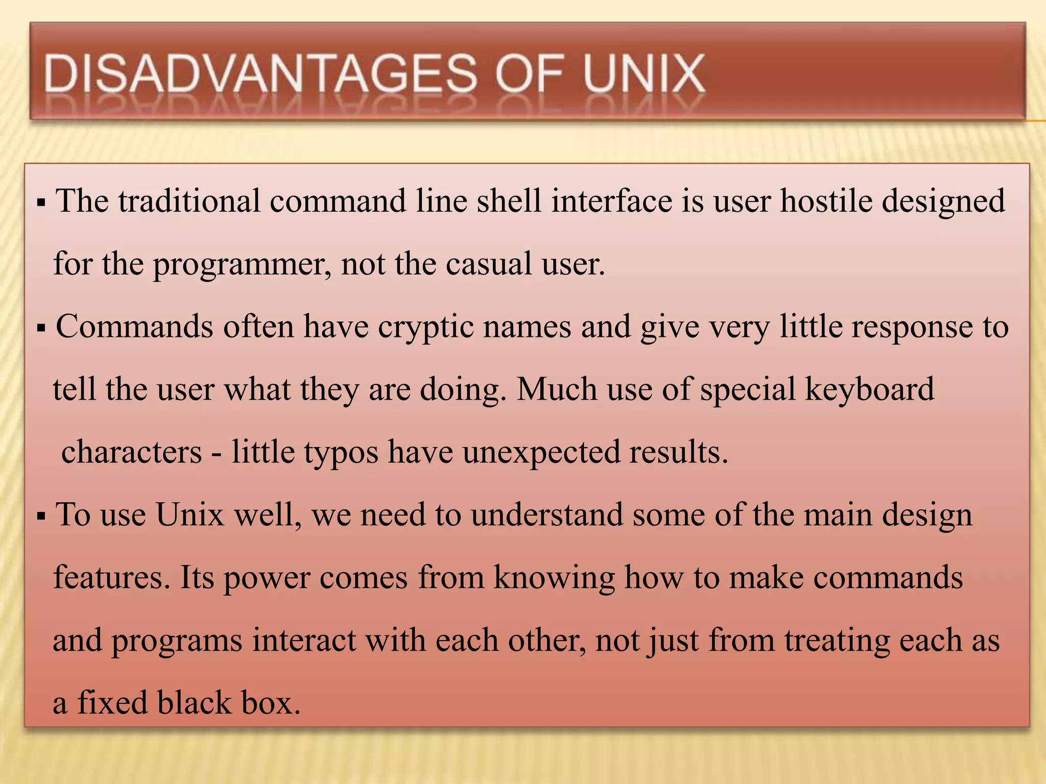 Unix Operating System Pptx Operating Systems Computer Software