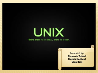 Unix Operating System | PPTX