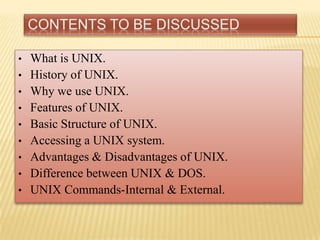 Unix Operating System | PPTX