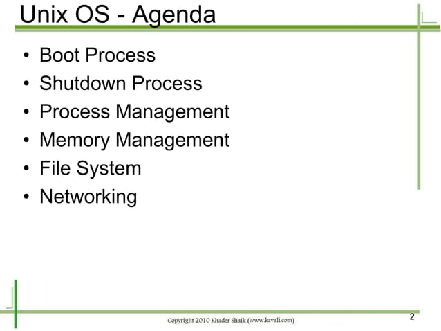 Unix Internals OS Architecture | PPT