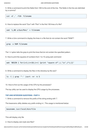 Unix interview questions | PDF
