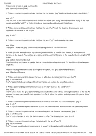 Unix interview questions | PDF
