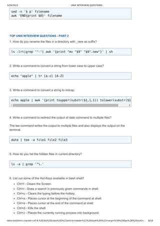 Unix interview questions | PDF | Operating Systems | Computer Software and Applications