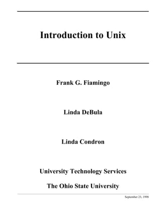 Unix introduction | PDF