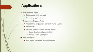 Unix_Introduction_BCA.pptx the very basi | PPT