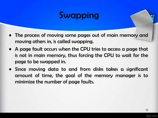 Unix memory management | PPT