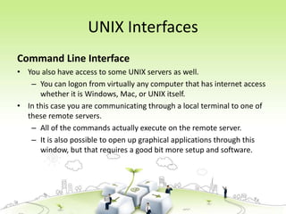 Unix operating system | PPTX