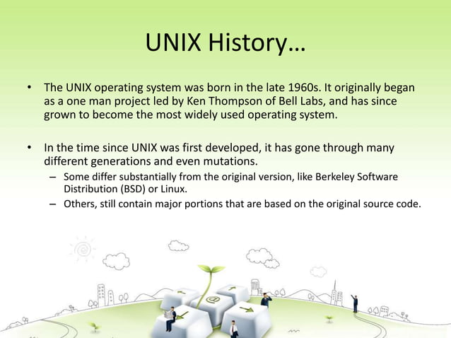 Unix operating system | PPTX