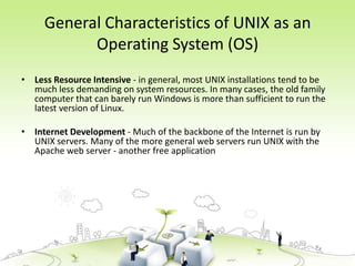 Unix operating system | PPTX