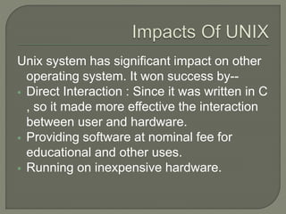 Unix Operating System | PPT