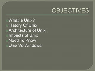 Unix Operating System | PPTX
