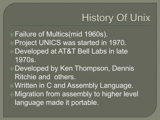 Unix Operating System | PPTX