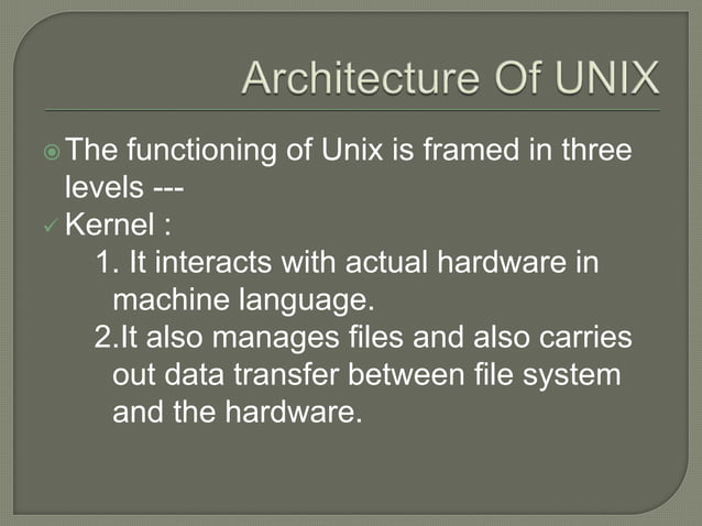 Unix Operating System | PPTX