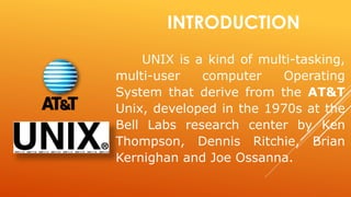 UNIX Operating System | PPTX