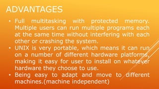 UNIX Operating System | PPTX
