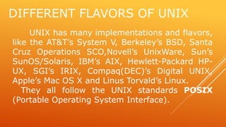 UNIX Operating System | PPT