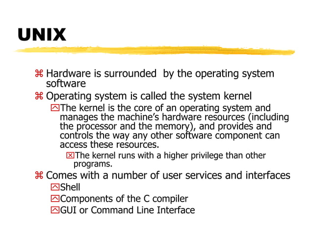 Unix Os And Commands Ppt 7729