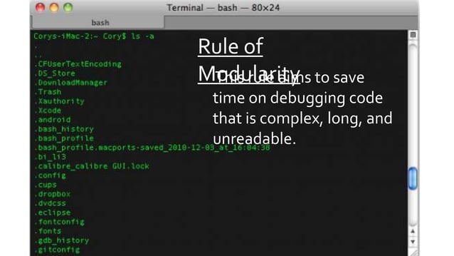 Unix philosophy and principles | PPT | Free Download