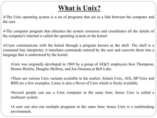 Unix ppt | PPT