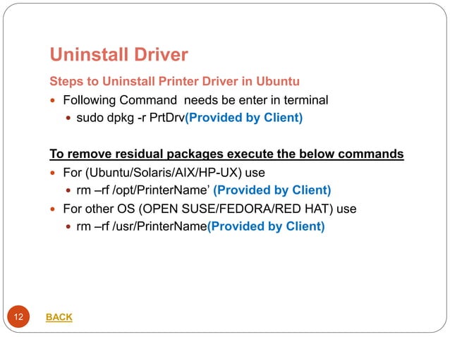 Unix printer driver_2ndfeb2017_final | PPT