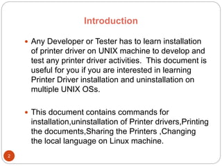Unix printer driver_2ndfeb2017_final | PPT
